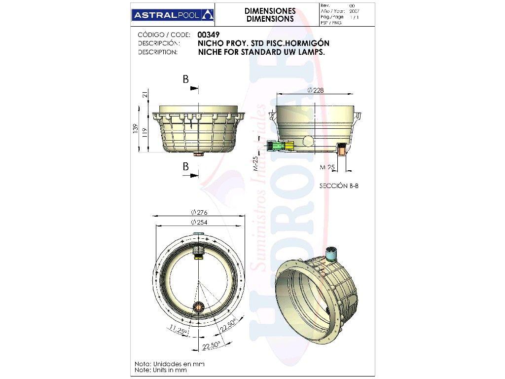 Proyector Astral - Nicho 00349 - Hidromar