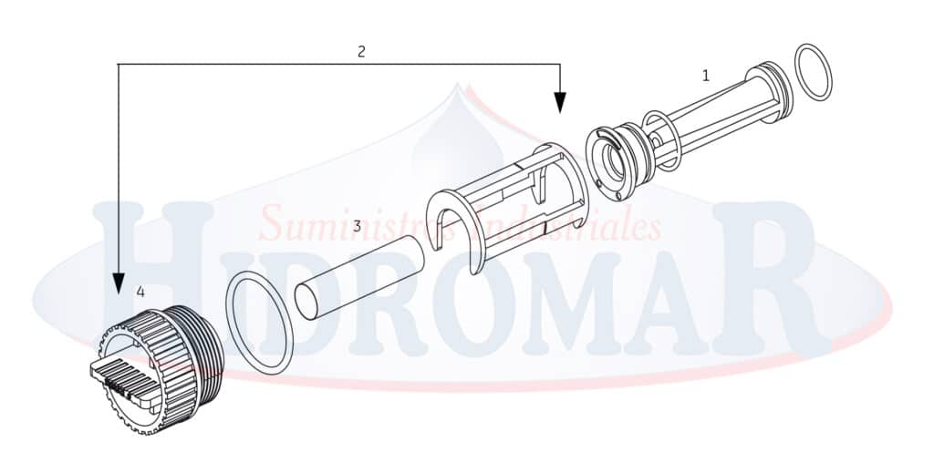 Exploded View Magnum Valve - Injector Assembly - Hidromar